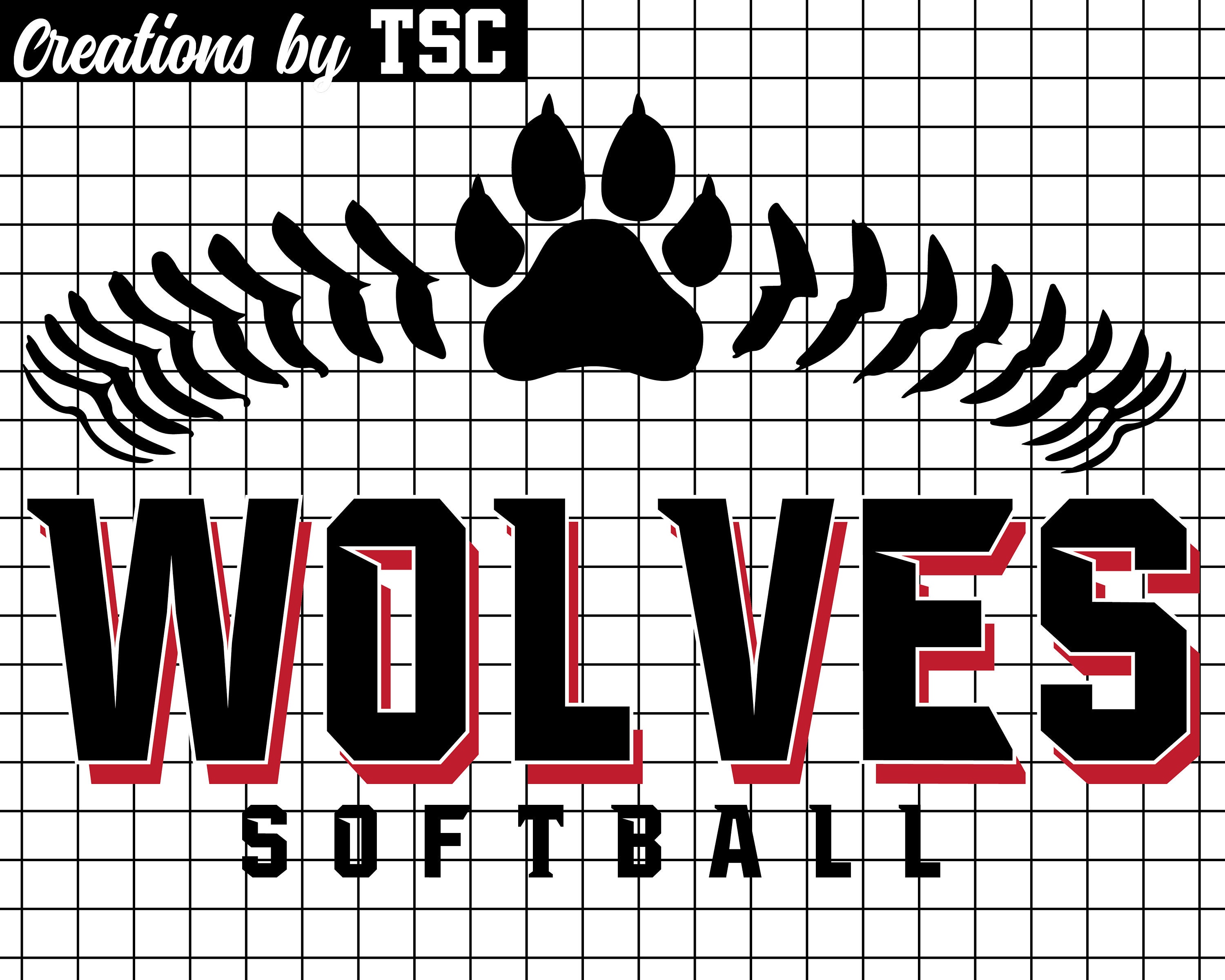 Wolves Softball Digital Download .PNG .SVG Circuit Ready Sublimation ...