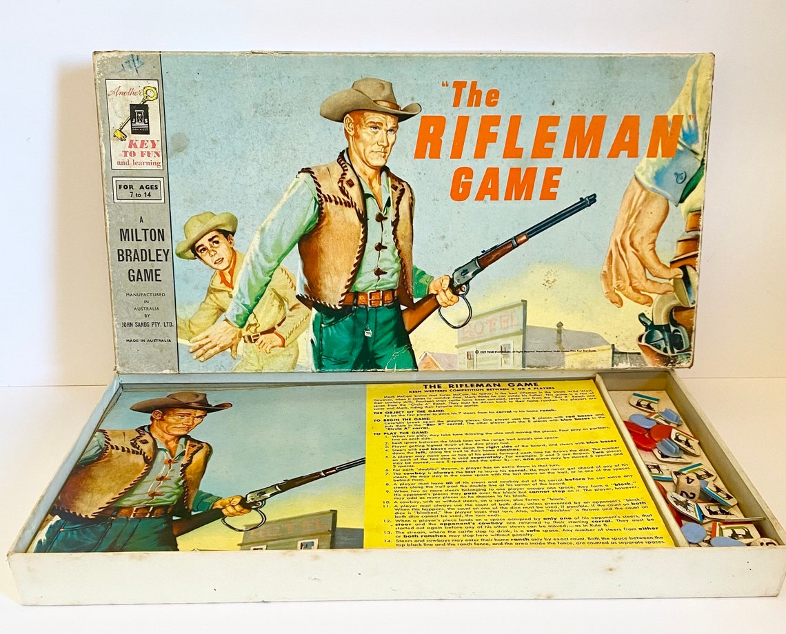 Vintage 1959 the Rifleman Game. Very Rare Board Game. Made - Etsy