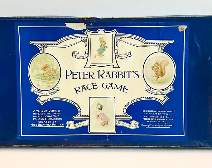 Vintage (1940s) Peter Rabbit Race Game. Based on Beatrix Potter Stories ...