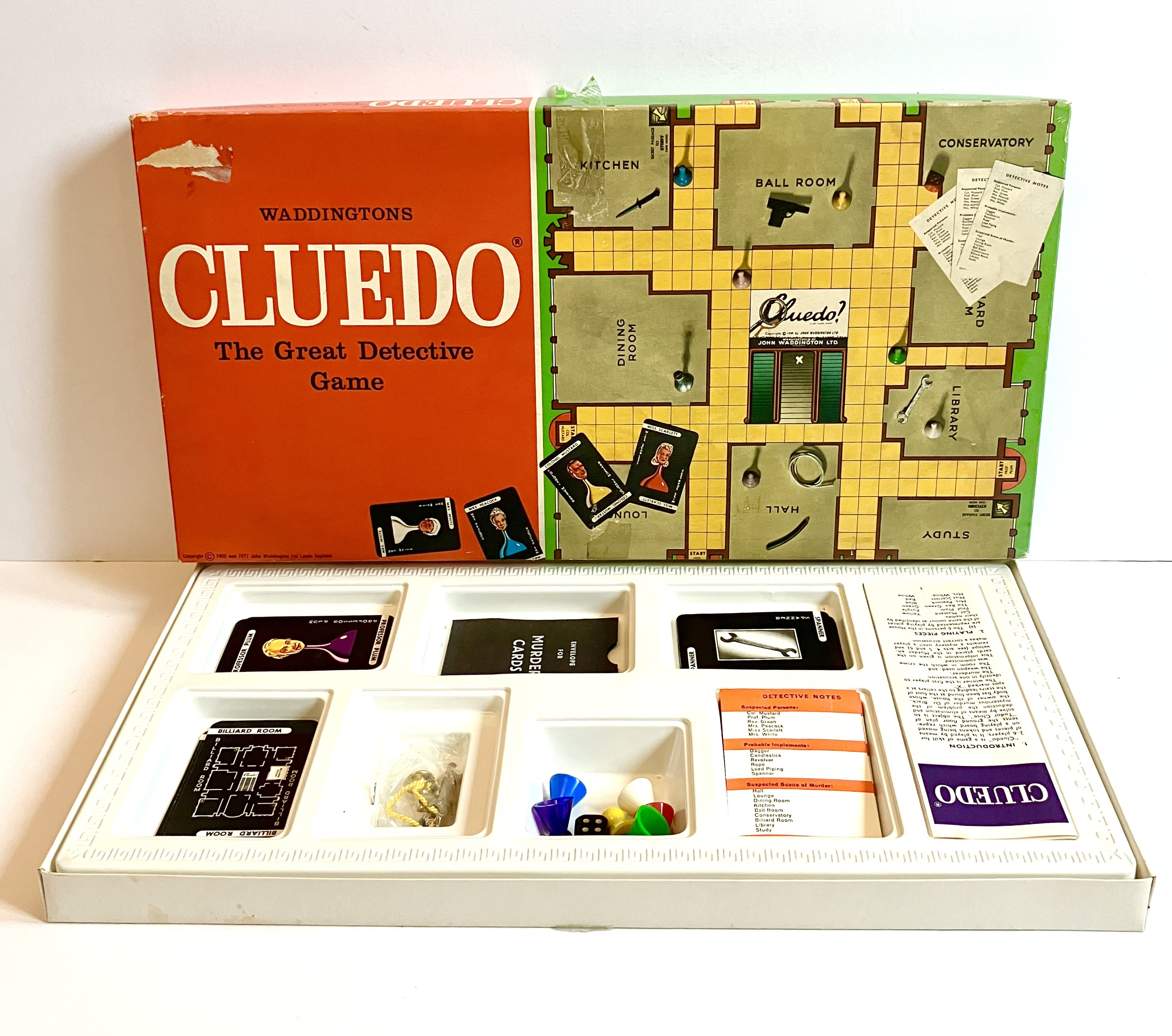 Vintage 1965 Cluedo Board Game Waddingtons Murder Mystery - Etsy