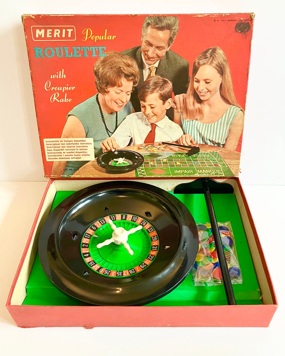 Vintage 1960s Popular Roulette Game by Merit in Original Box. - Etsy
