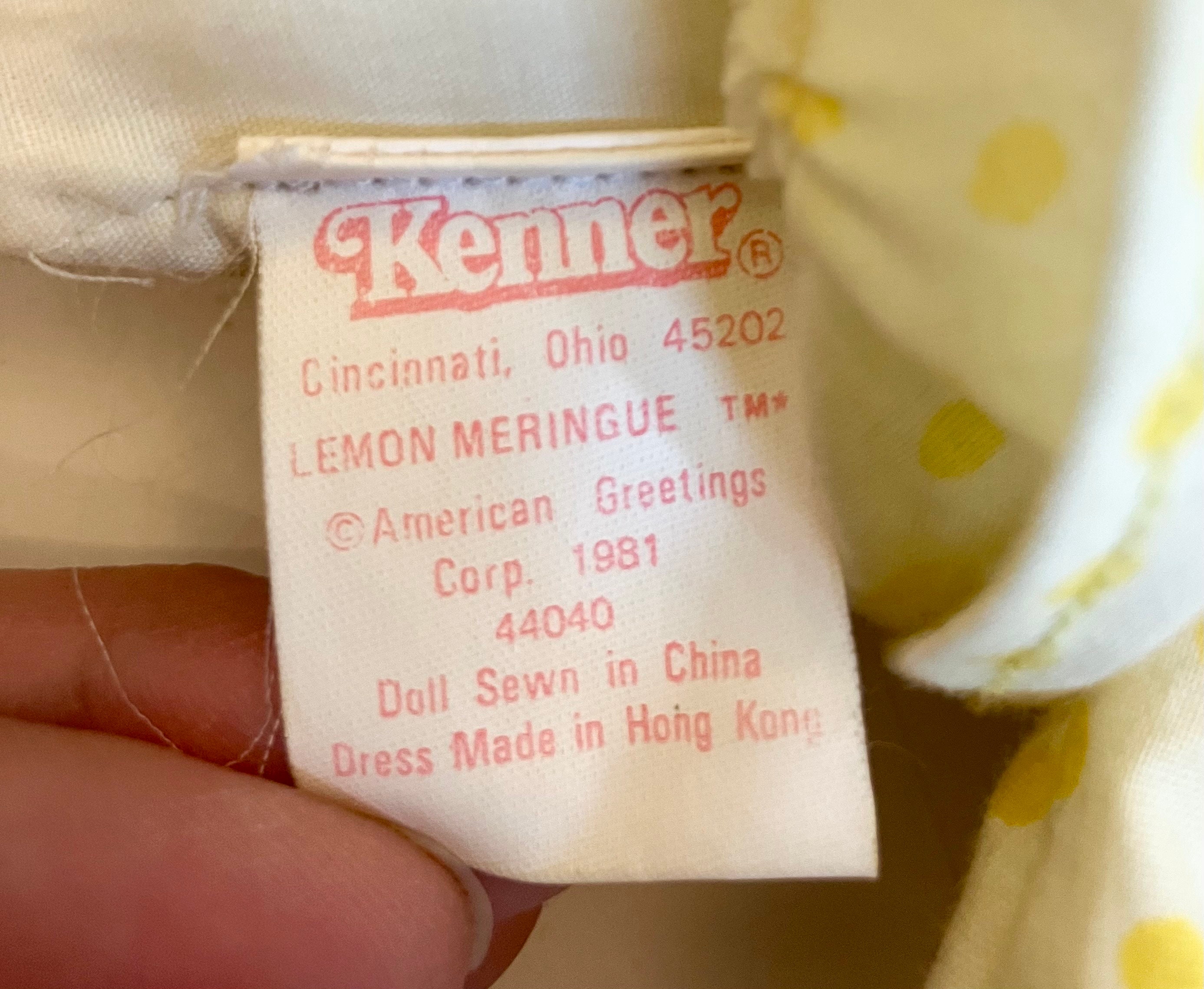 Vintage 1981 Strawberry Shortcake Lemon Meringue Rag Doll by Kenner ...