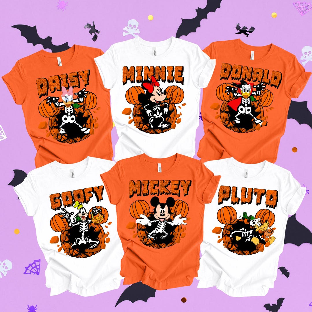Vintage Disney Halloween All Characters Shirts, Mickey and Friends ...