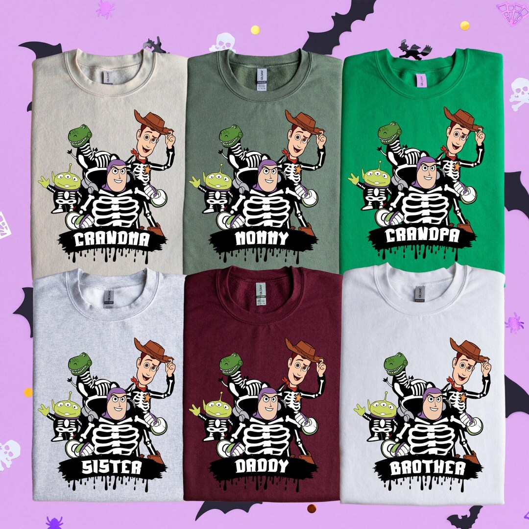 Personalized Toy Story Skeleton Halloween Sweater, Spooky Season Disney ...