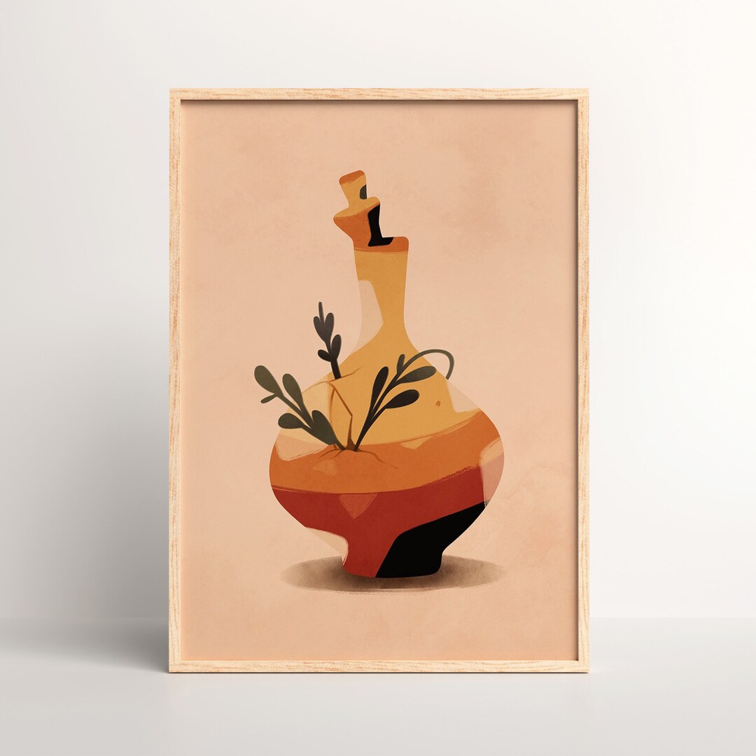 Crooked Minimalist Pot Digital Wall Art | Moroccan Wall Art | Boho ...