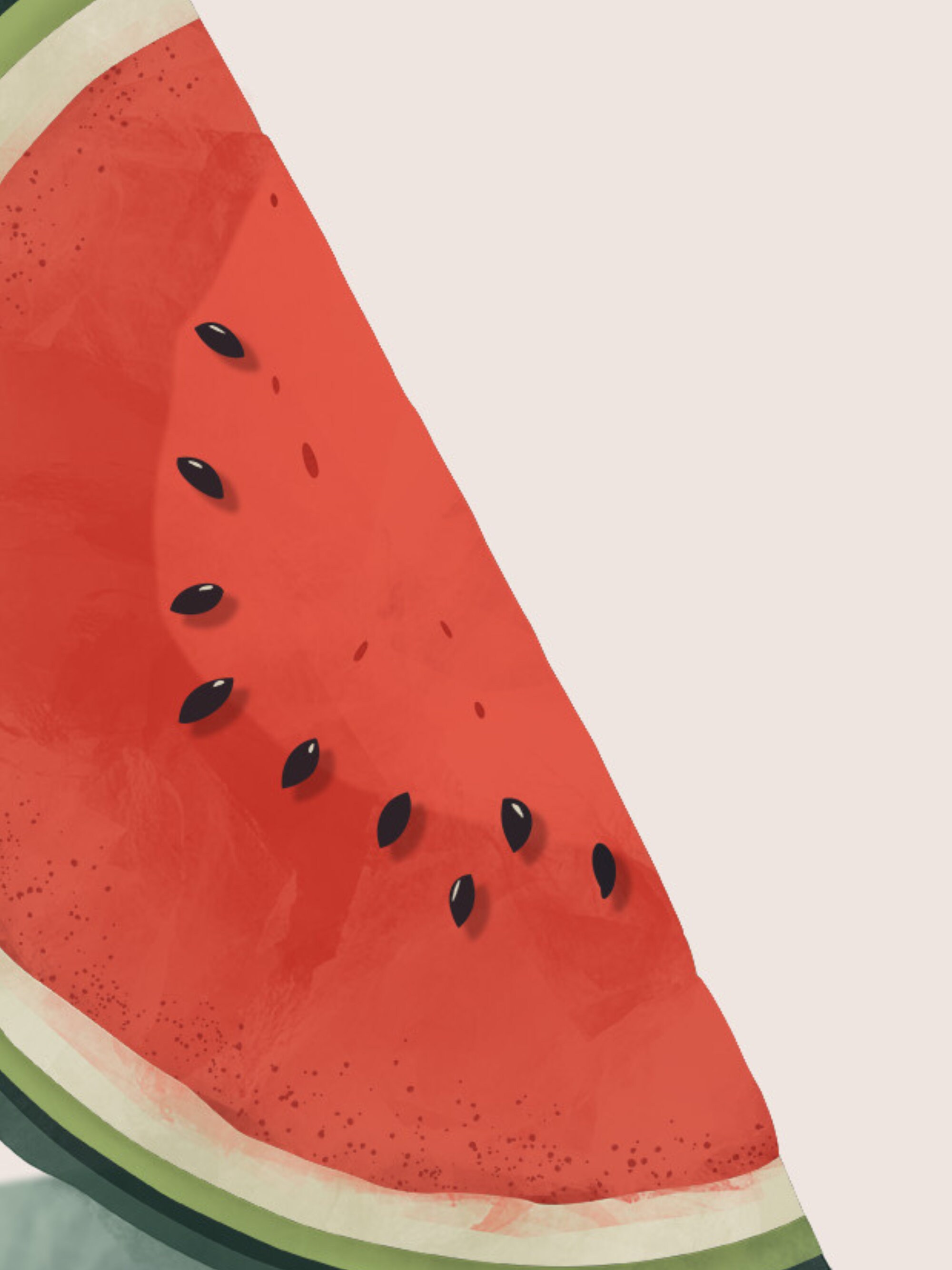 Minimalist Watermelon Digital Print | Watercolor Melon Wall Art ...
