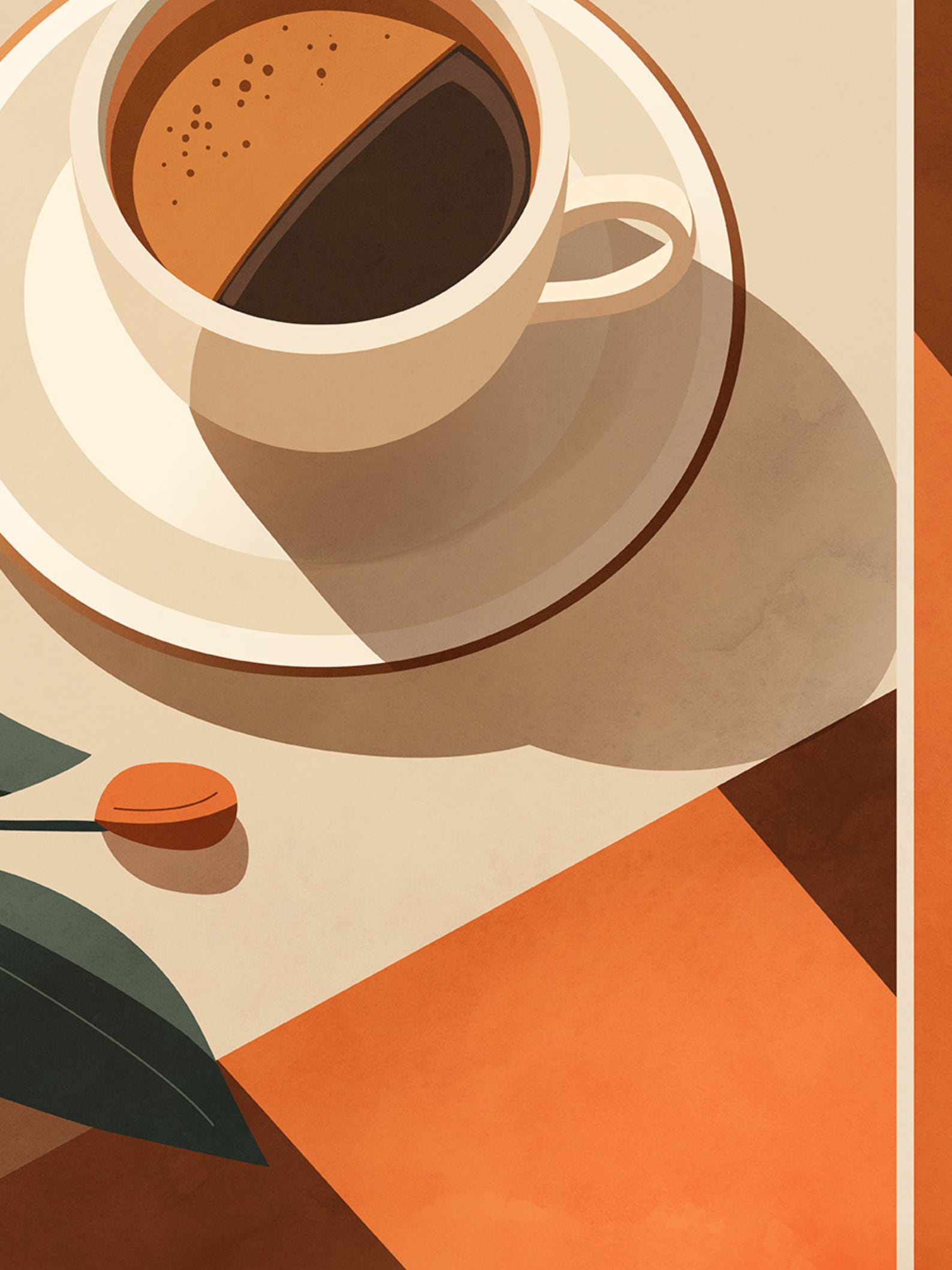 Terracotta Morning Vibe Coffee Wall Art | Printable Wall Art | Digital ...