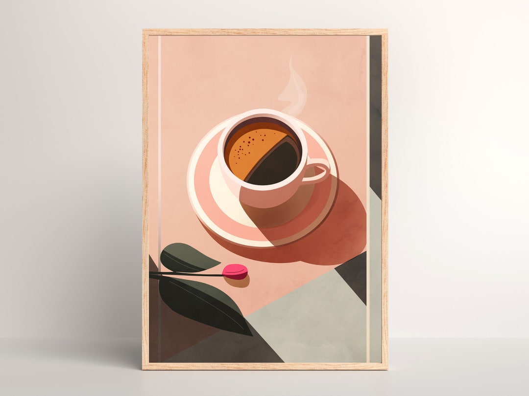Morning Vibe Coffee Digital Wall Art | Printable Wall Art | Retro ...