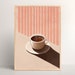 Pink Stripes Coffee Digital Wall Art | Printable Wall Art | Retro ...