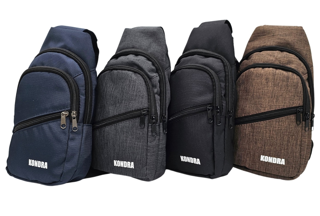 KONDRA Sling Bag Small Unisex Crossbody Bags Fabric Waist Bag Travel ...