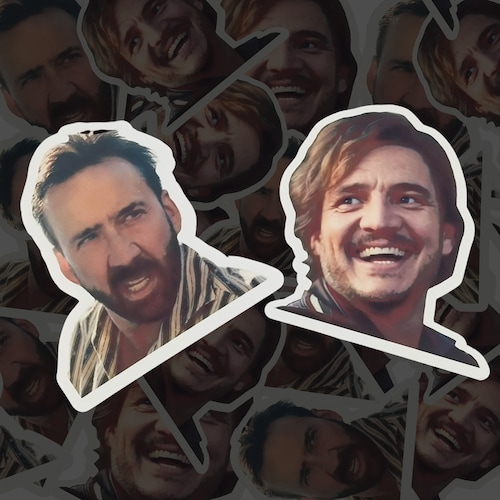 Pedro Pascal & Nicolas Cage Stickers Laptop Decal Meme - Etsy