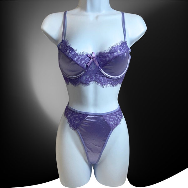 Satin Lingerie Set Etsy