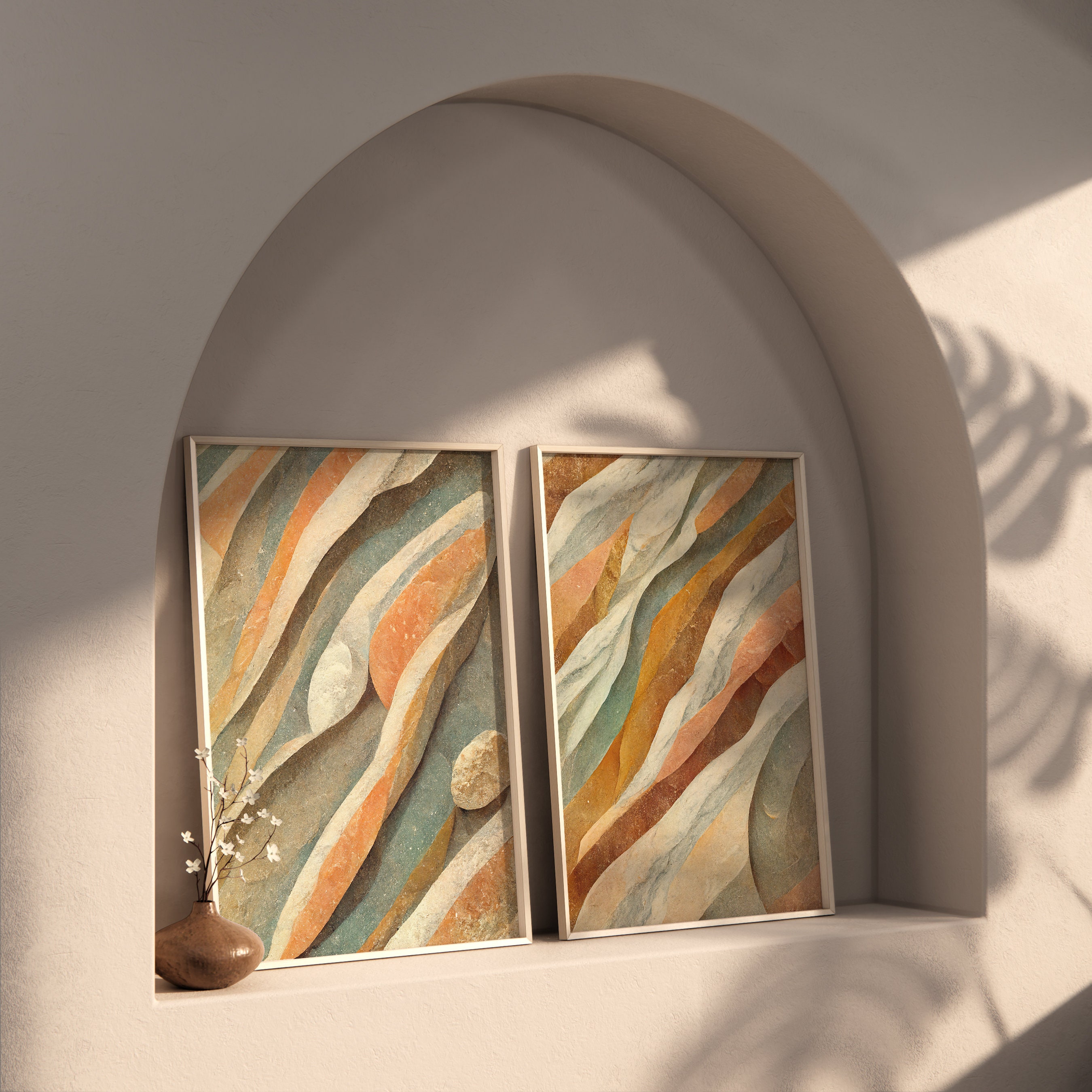 2 Abstract Texture Wall Art Printables - Etsy