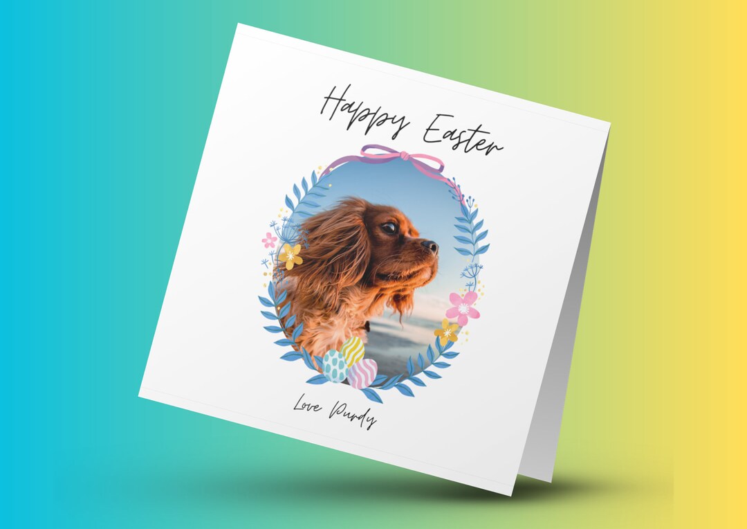Personalised Easter Card From the Dog| Dogs Easter Card | Easter Card ...