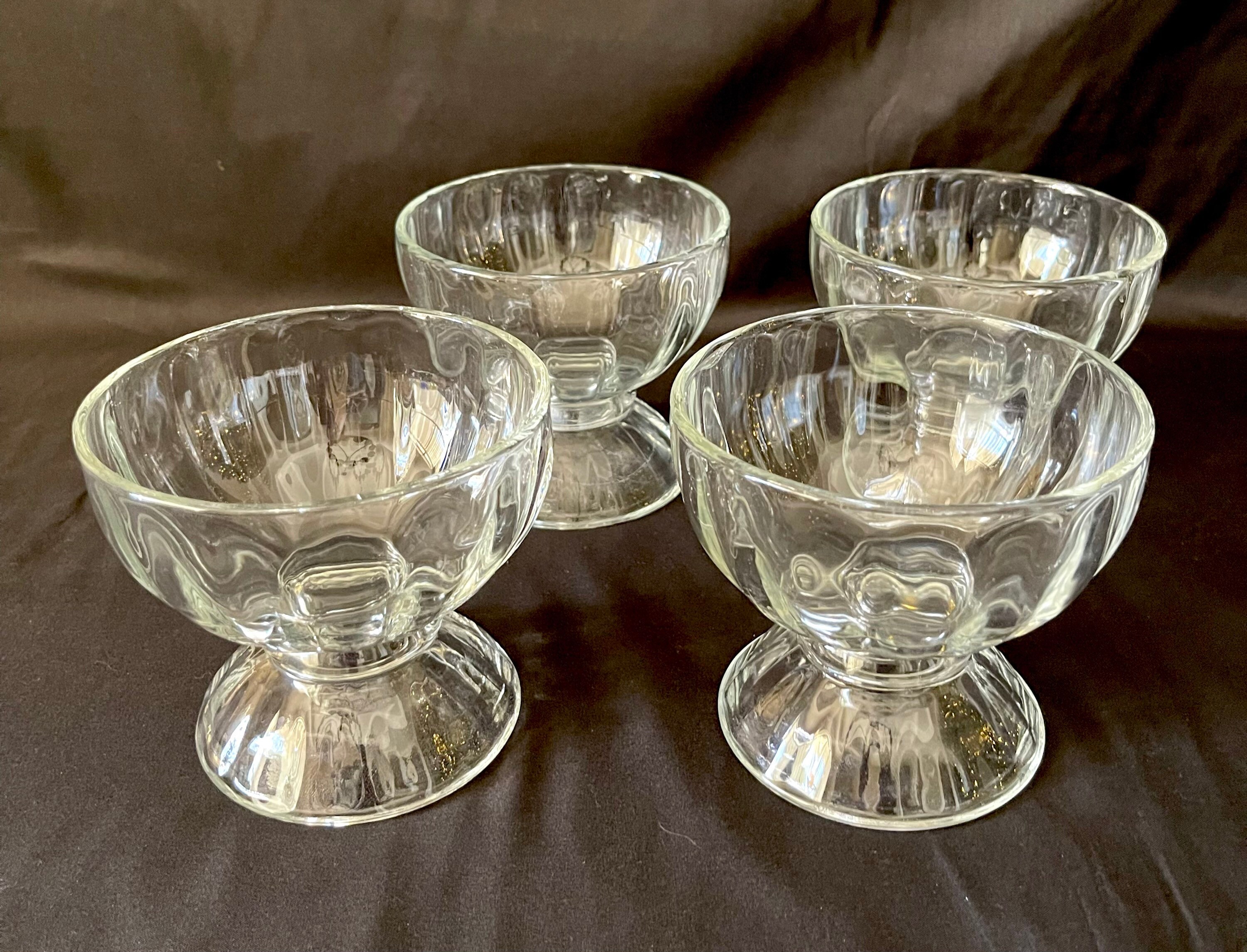 Set of 4 Vintage Libbey Glass Dessert Bowls Fruit Ice Cream - Etsy