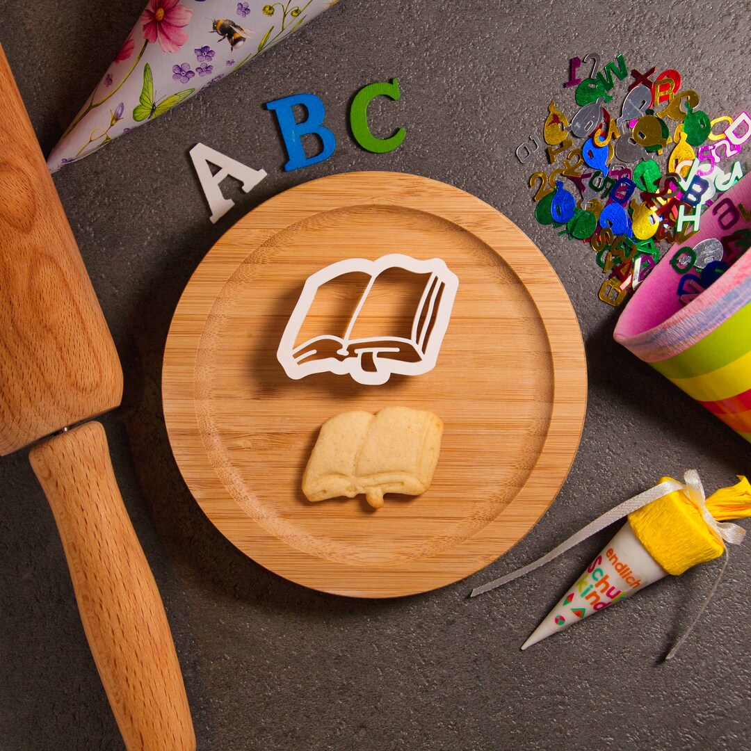 Cookie Cutter Book Open Book Cookie Form School Enrollment Cookies for ...