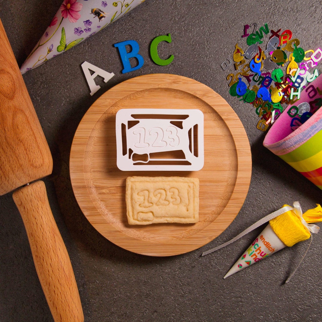 Cookie Cutter Blackboard 123 ABC With Name Cookie Cutter School ...