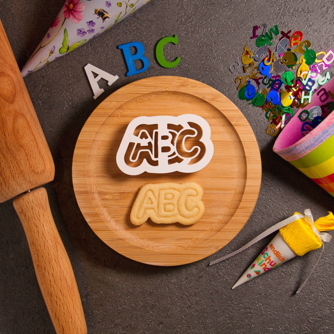 Cookie Cutter Back to School Letters ABC Cookie Form School Enrollment ...