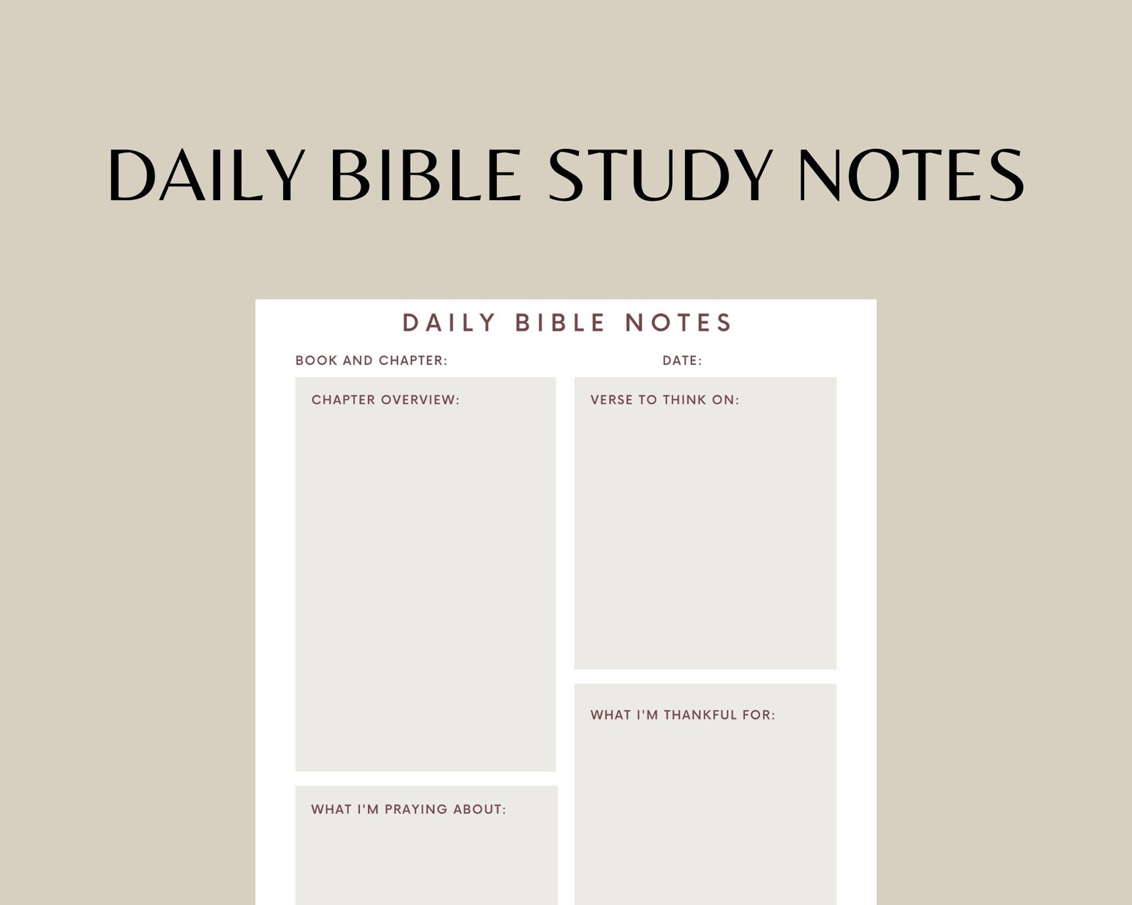 Daily Prayer Planner Prayer Journal Printable Bible Study - Etsy