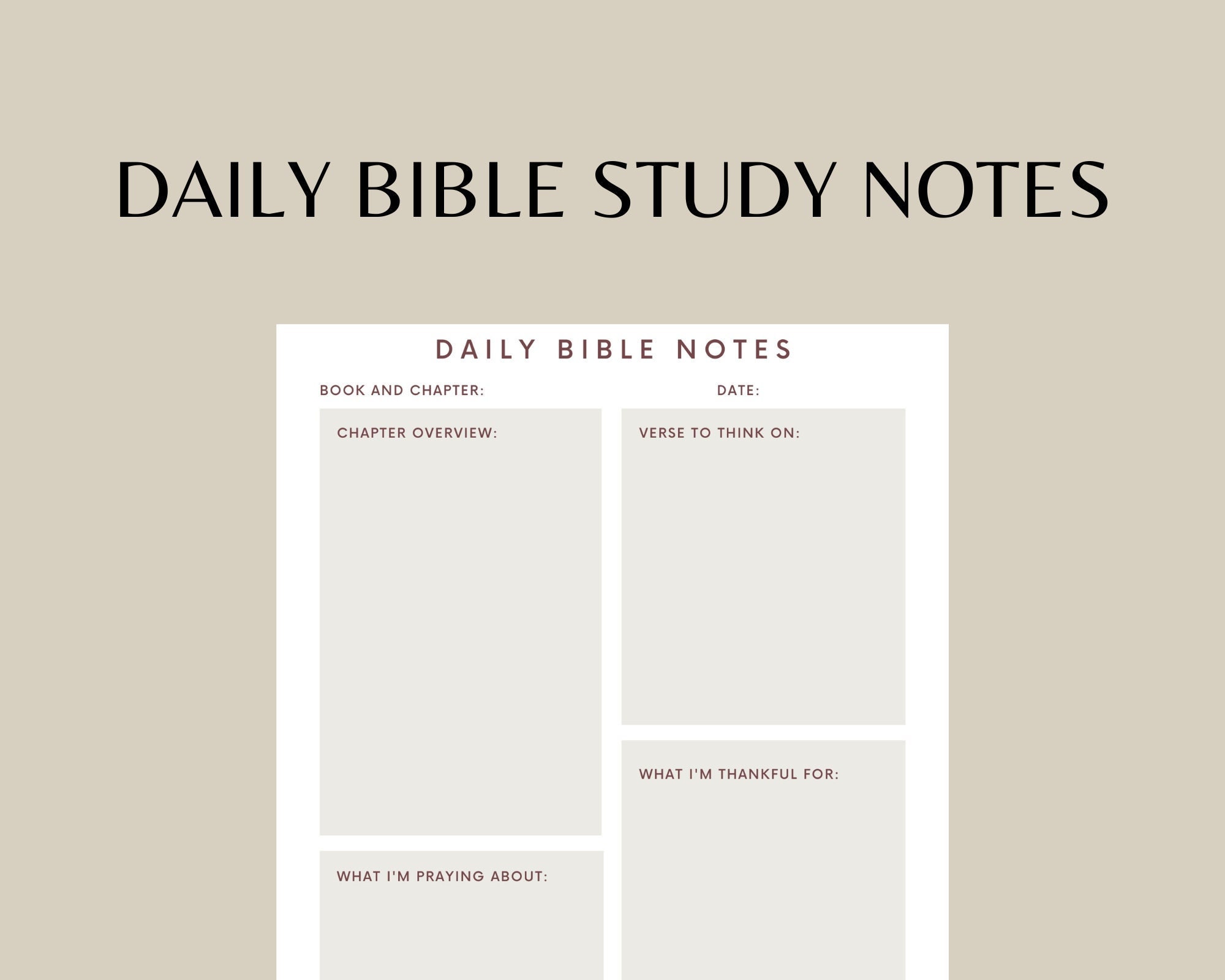 Daily Prayer Planner, Prayer Journal Printable, Bible Study Guide ...