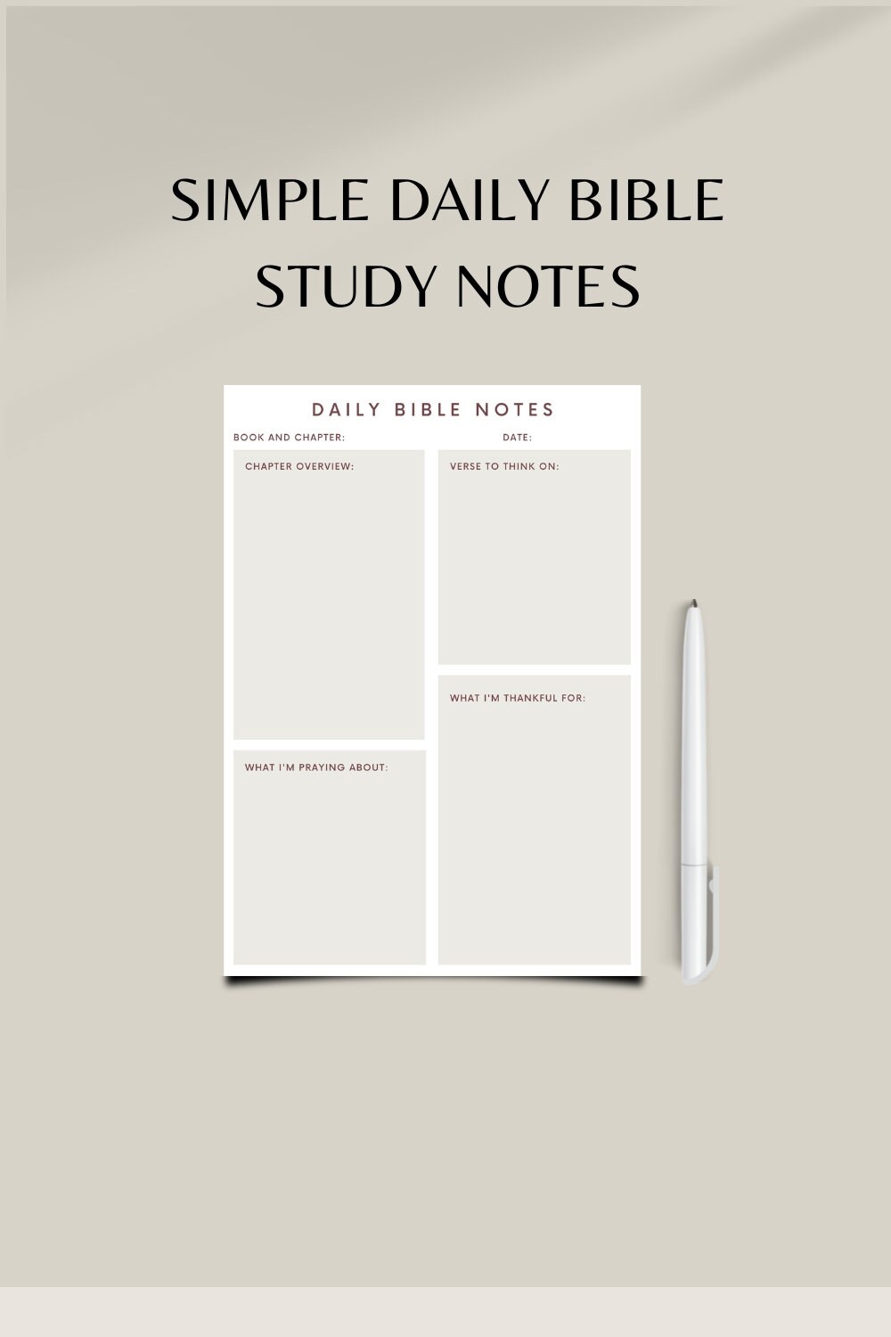 Daily Prayer Planner, Prayer Journal Printable, Bible Study Guide ...