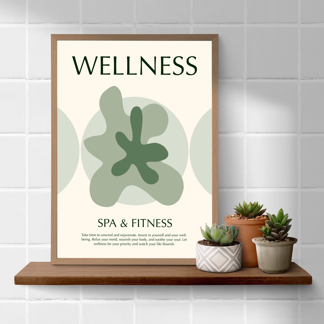 Guest Bathroom POSTER Wellness, DIGITAL DOWNLOAD, Danish Spa & Fitness ...