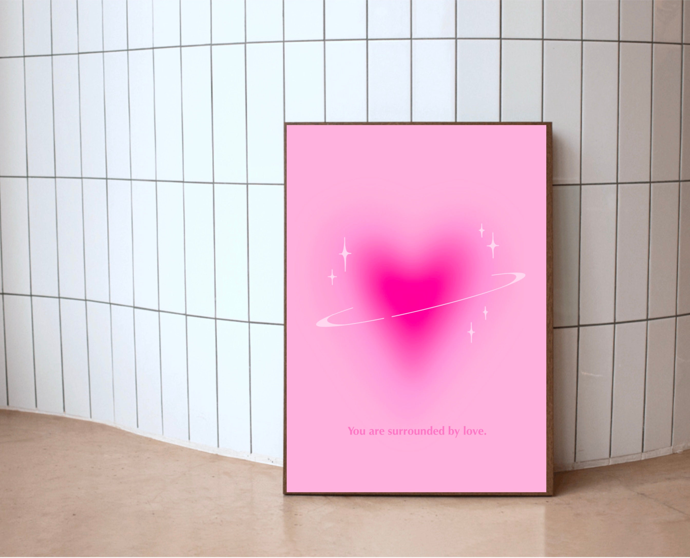 Aura Poster Set - DIGITAL DOWNLOAD Trendy Pink 2-pack Prints Y2k ...