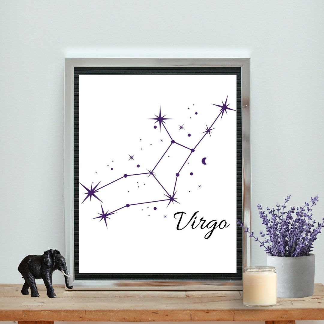 Zodiac, Virgo Sign, Constellation Digital Download, Art for Office ...
