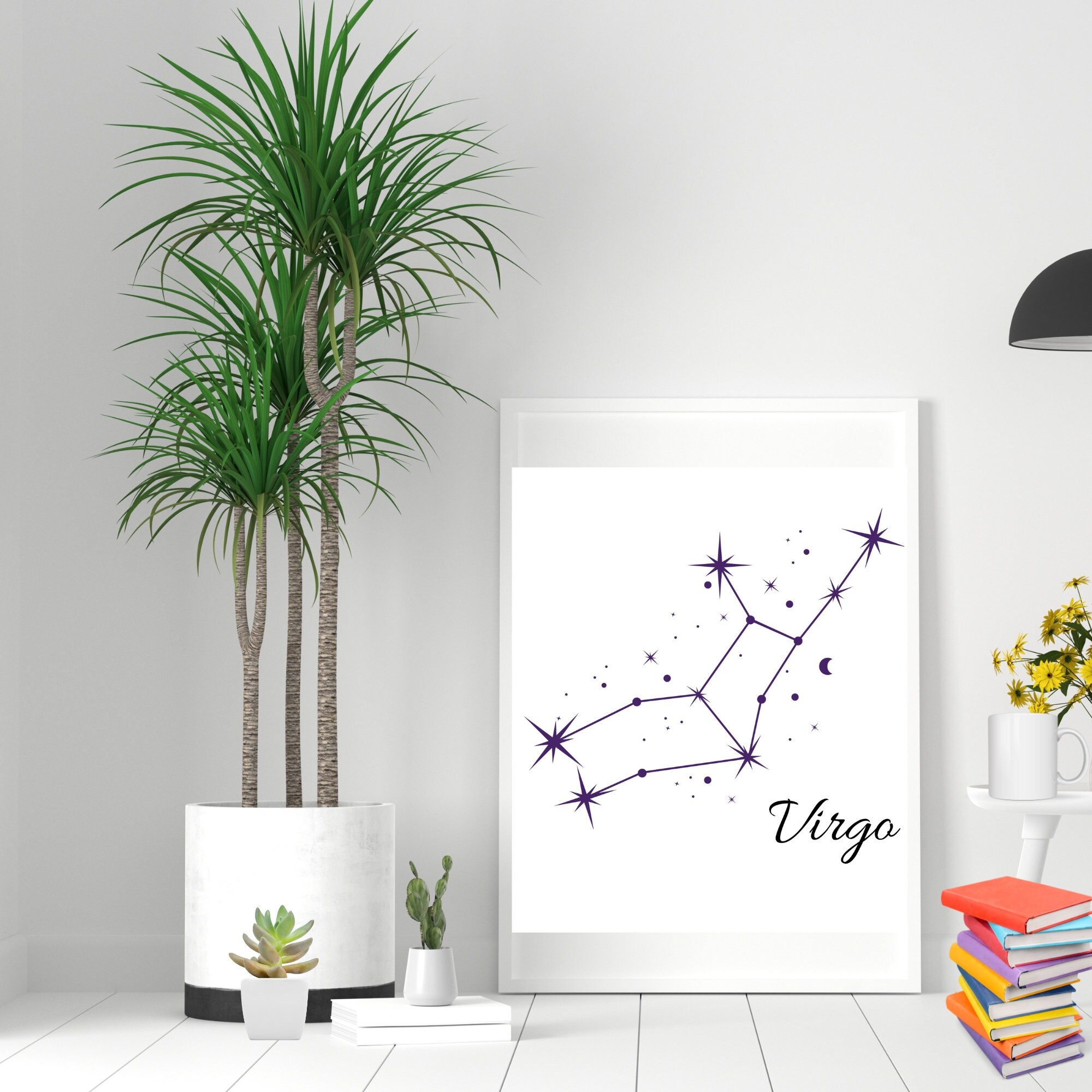 Zodiac, Virgo Sign, Constellation Digital Download, Art for Office ...