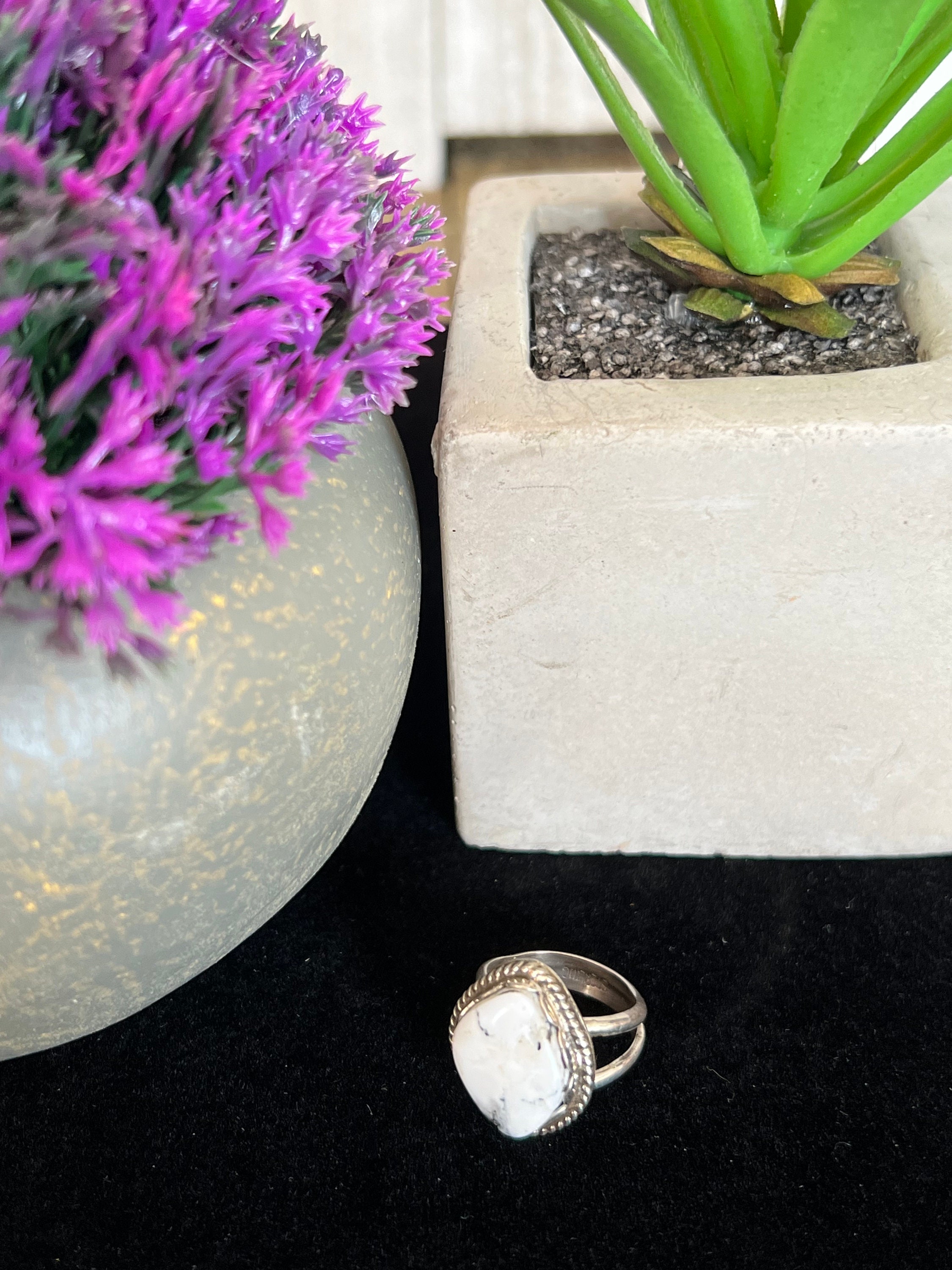 White Buffalo Ring, Southwestern Design, Nevada Stones, Gifts for Her ...