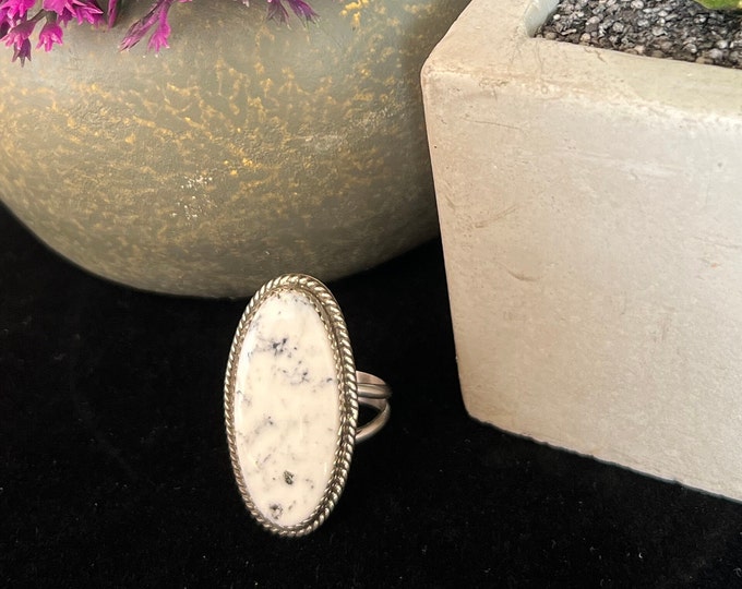 White Buffalo Ring, Southwestern Design, Nevada Stones, Gifts for Her ...