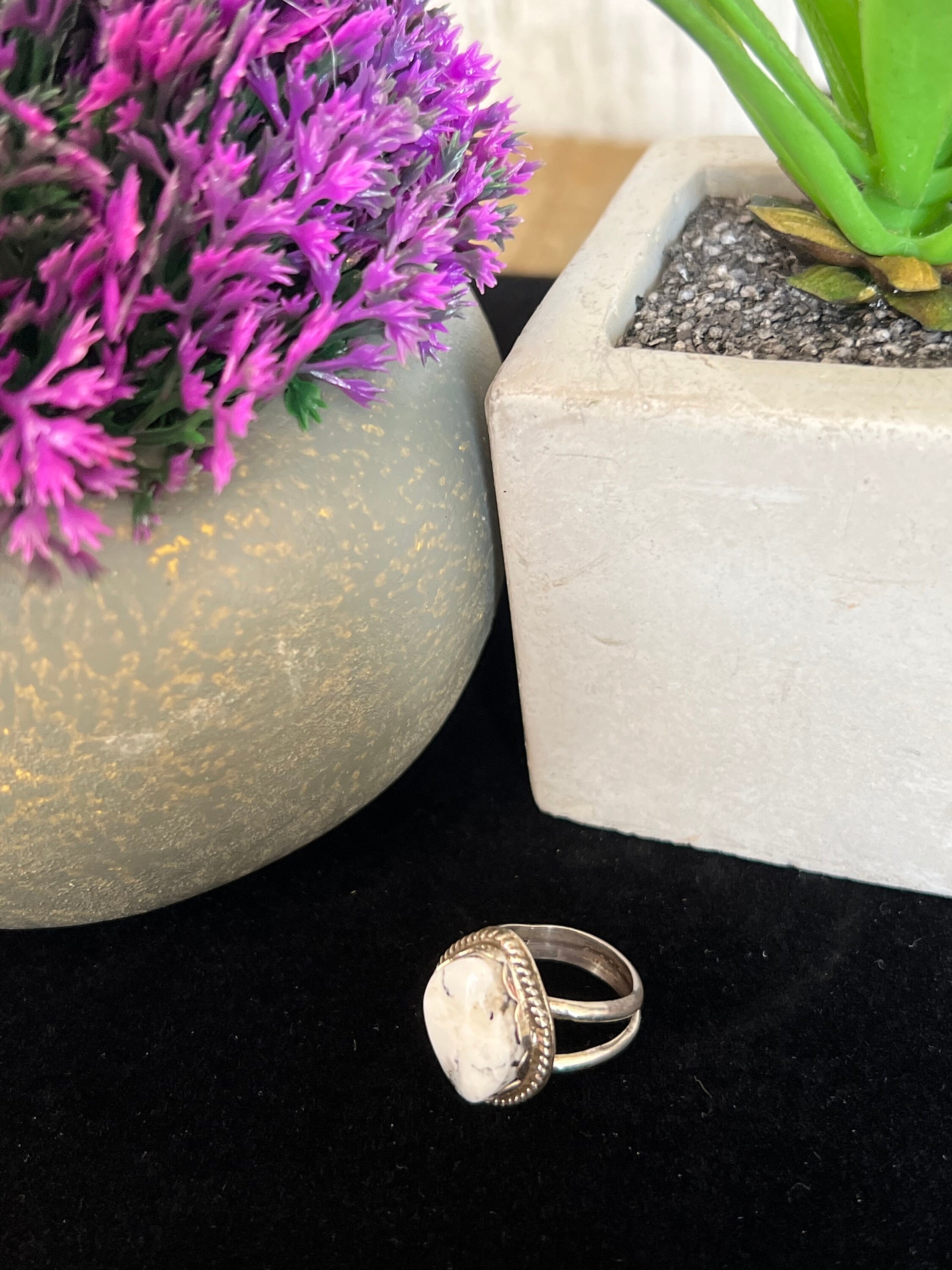 White Buffalo Ring, Southwestern Design, Nevada Stones, Gifts for Her ...