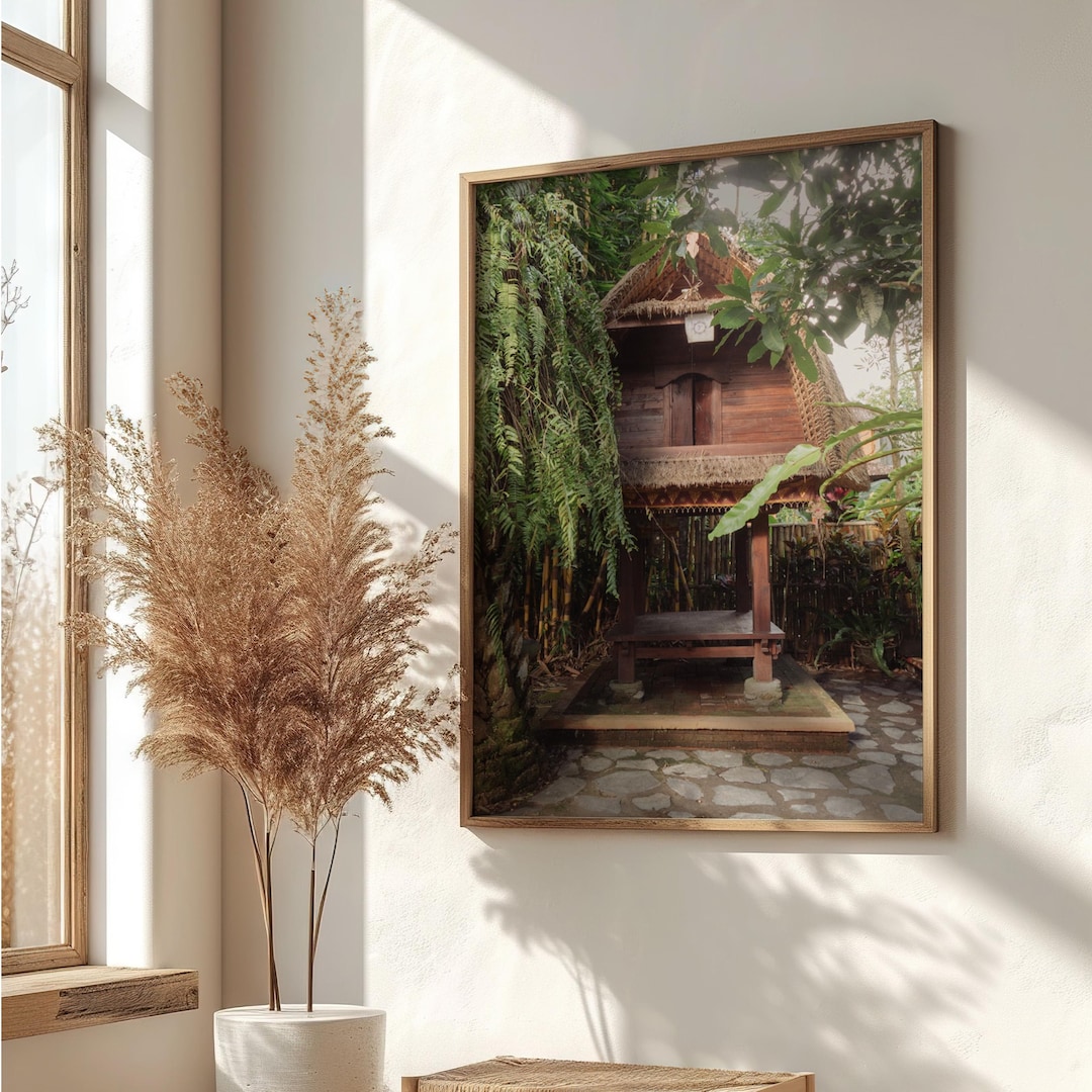 Traditional Balinese Hut in Ubud, Bali, Indonesia - Fine Art ...