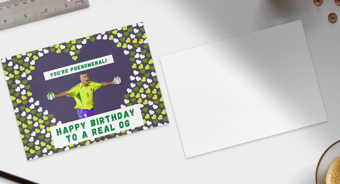 Ronaldo Fenomeno *digital* Birthday Card Football/soccer (instant ...