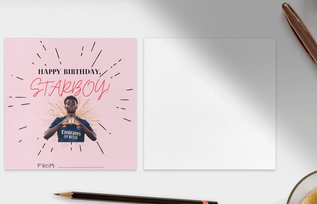 Bukayo Saka *digital* Birthday Card Football/soccer (instant Download ...