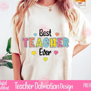 Best Teacher Ever Png, Retro Teacher Png, Back to School Png, End of ...