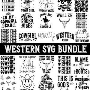 Western Svg Bundle, Retro Western Svg, Western Clipart, Rodeo Svg ...