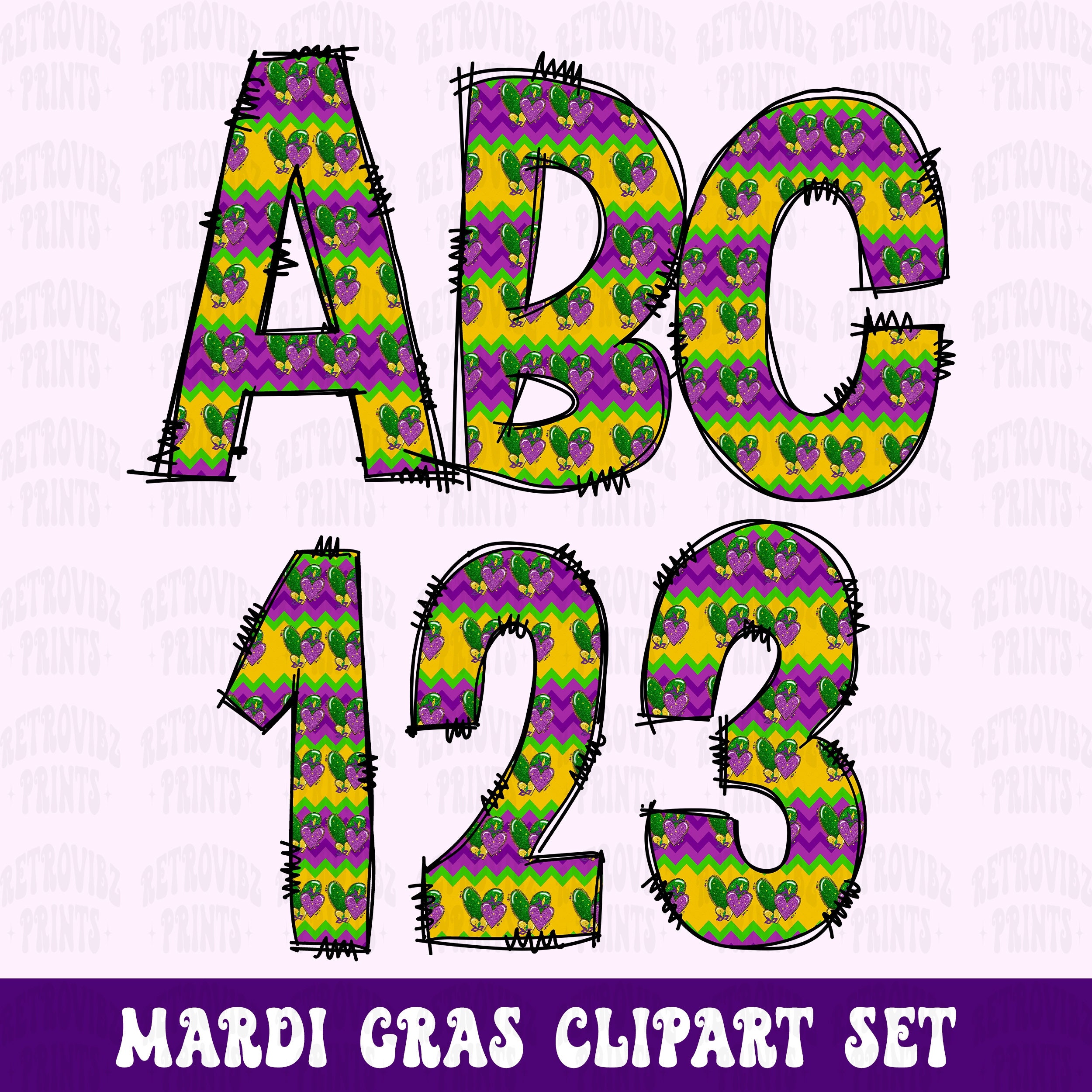 Mardi Gras Doodle Letters Png, Mardi Gras Clip Art, Mardi Gras Letters ...