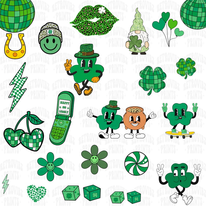 St Patrick Letters & Numbers, St Patricks Day Doodle Alphabet PNG, St ...