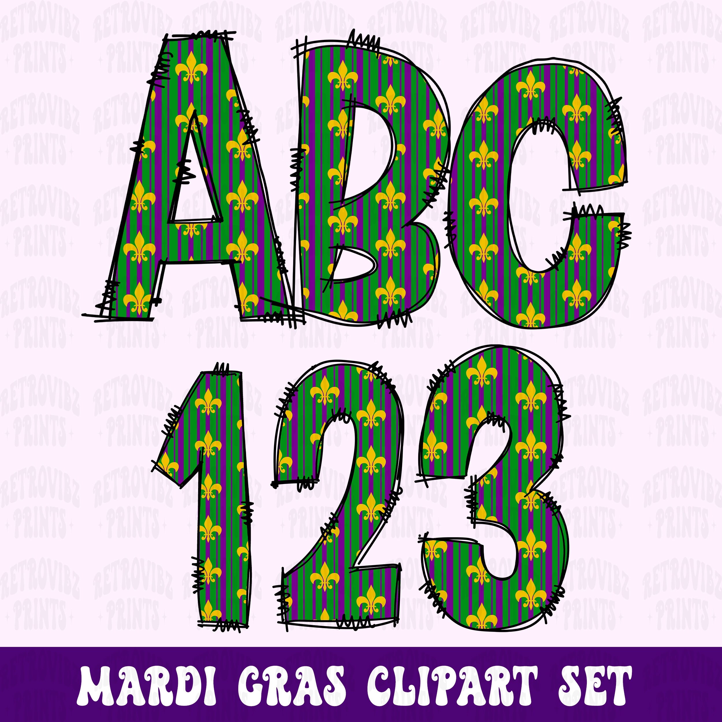 Mardi Gras Doodle Letters Png, Mardi Gras Clip Art, Mardi Gras Letters ...