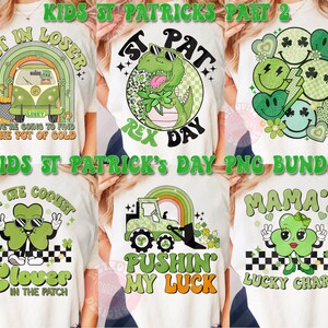Retro St Patricks Day PNG Bundle, Kids Png Bundle, St Patricks Day ...