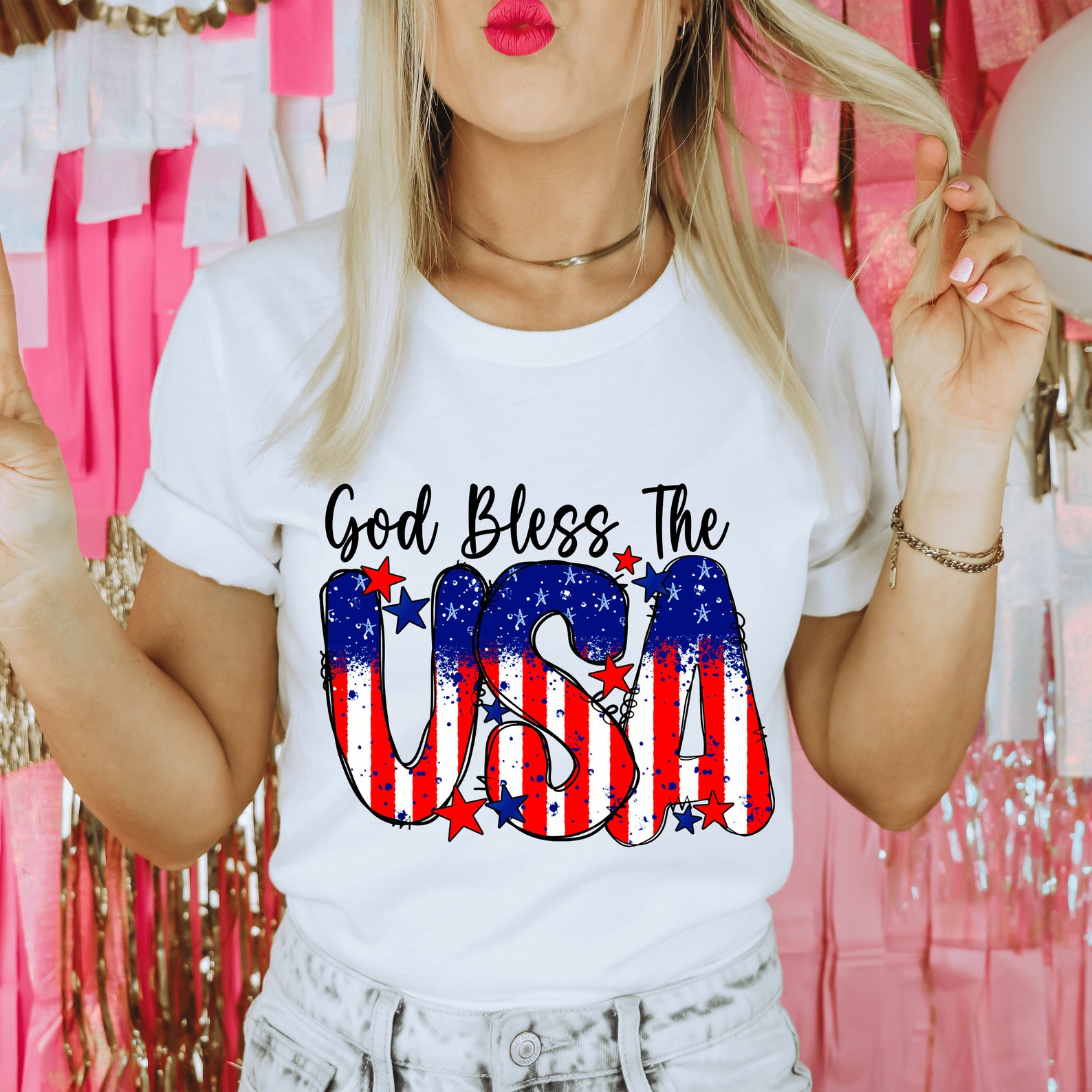 God Bless the USA PNG, , 4th of July Png, American Flag Png, USA Png ...