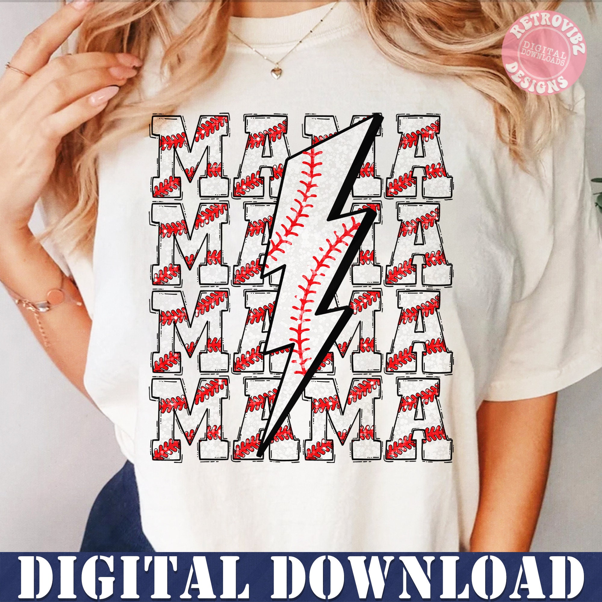 Baseball Mama Png, Glitter Baseball PNG, Retro Mama Png, Baseball Shirt ...