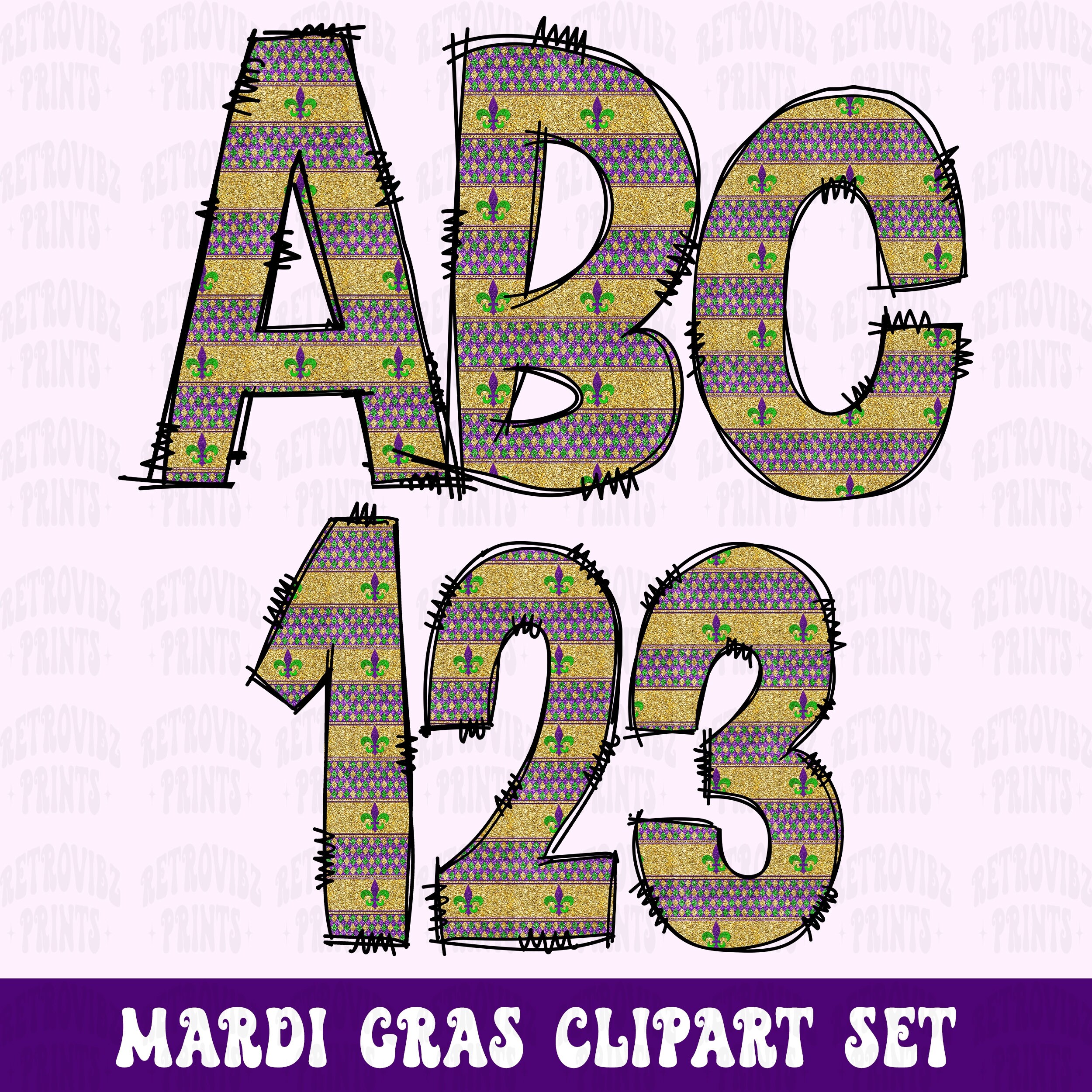 Mardi Gras Doodle Letters Png, Mardi Gras Clip Art, Mardi Gras Letters ...