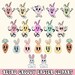 Retro Groovy Easter Clipart Bundle, Easter Clip Art Png Bundle, Spring ...