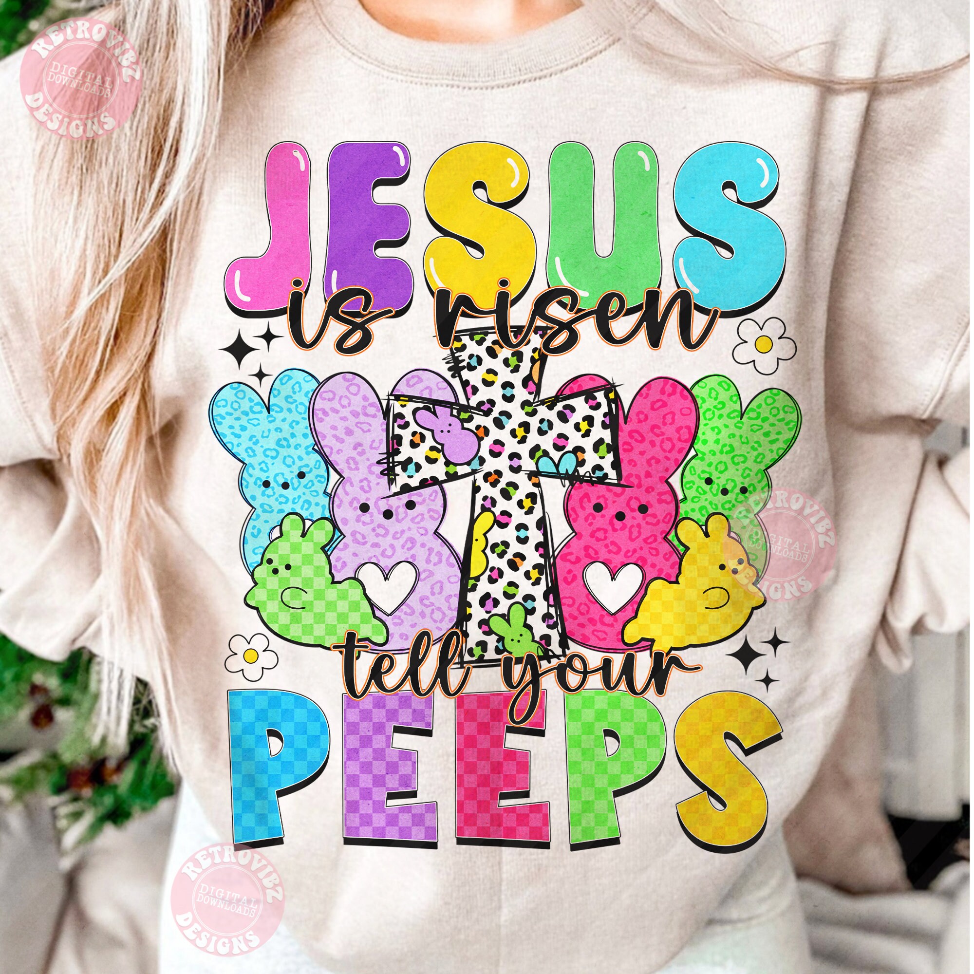 Jesus is Risen Tell Your Peeps PNG, Easter Jesus Kids Shirt, Jesus ...