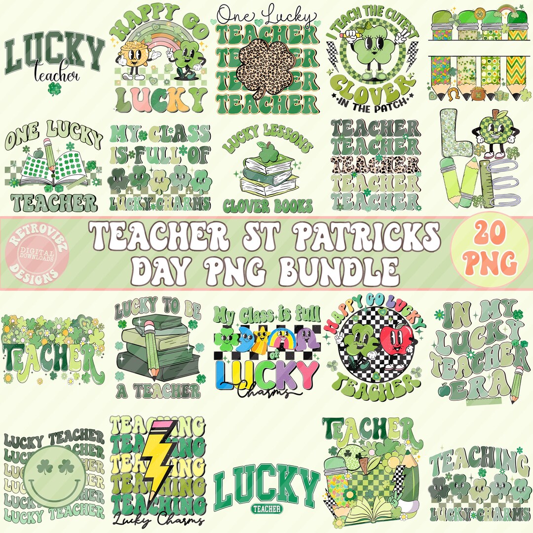 Teacher St Patricks Day Svg Bundle, Teacher Patricks Day Png, St ...