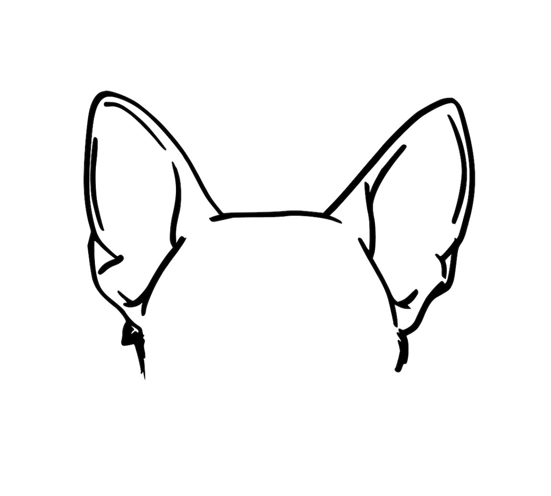 German Shepard Ear Outline SVG PNG JPEG - Etsy Australia