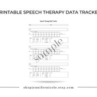 Monthly Speech Language Therapy Data Log, SLP Progress Monitoring, SLPA ...