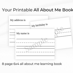 All About Me Learning Book - Etsy